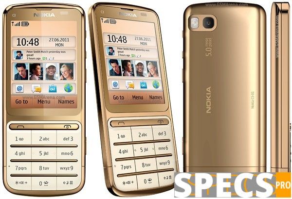 Nokia C3-01 Gold Edition specs and prices. C3-01 Gold Edition ...