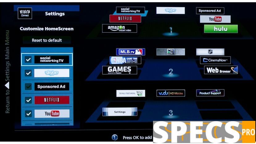 Panasonic TC-P65VT50 specs and prices, comparison with rivals.